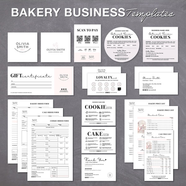 Custom Menu Price Guide Cake Price List Bakery Menu Bakery Template ...