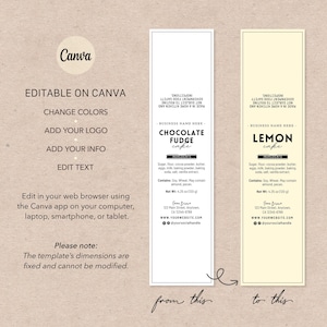 Editable Mini Cake Tin Label Template | Mini Loaf Baking Pan Label ...