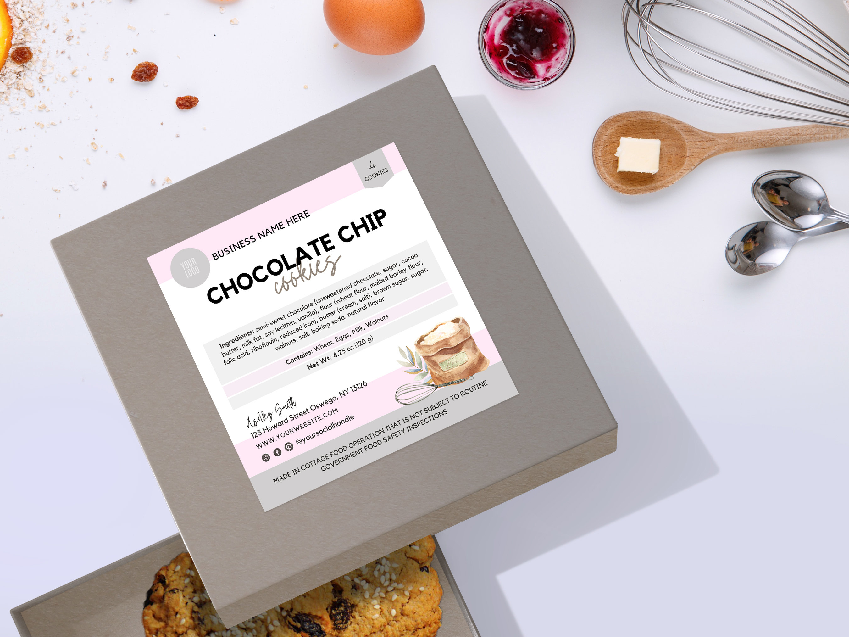 Cottage Food Label | Home Baked Goods Label | Printable Food Label ...