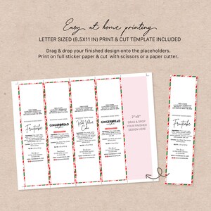 Editable Christmas Mini Cake Label Template | Mini Cake Label | Mini ...