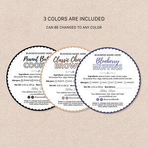 Cottage Food Label | Home Baked Goods Label | Printable Food Label ...