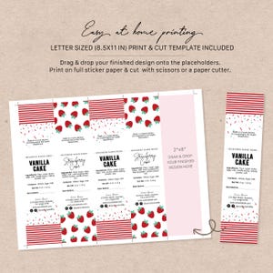 Editable Mini Cake Tin Label Template | Mini Loaf Baking Pan Label ...