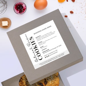 Cottage Food Label | Home Baked Goods Label | Printable Food Label ...