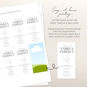 Homemade Vanilla Extract Labels | Vanilla Extract Label Template | Diy ...