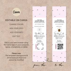 Editable Mini Cake Tin Label Template | Mini Loaf Baking Pan Label ...