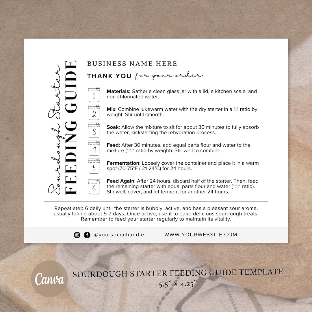 Sourdough Starter Instructions | Sourdough Starter Feeding Guide ...