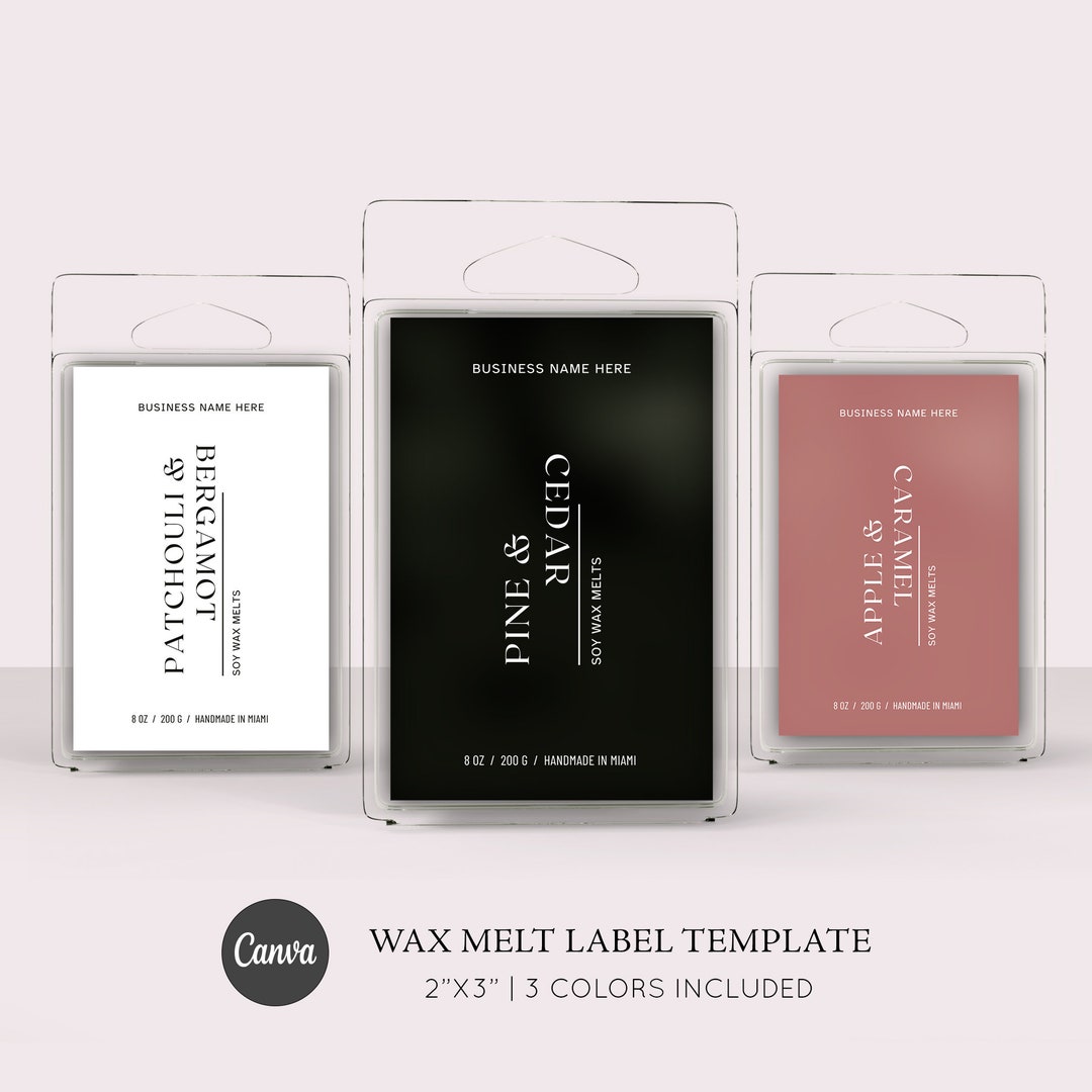 Editable Label | Custom Wax Melt Label Template | Boho Wax Melt Label ...