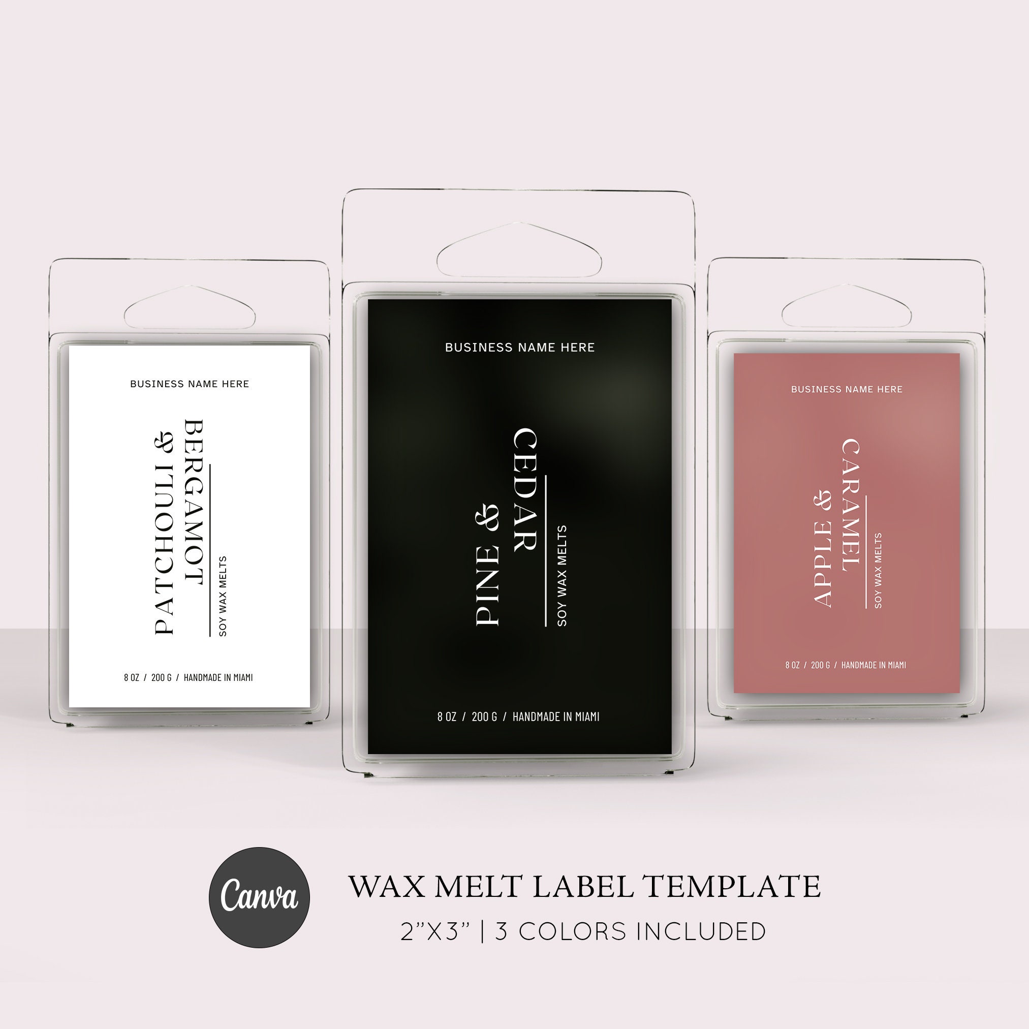 Editable Label Custom Wax Melt Label Template Boho Wax Melt Label ...