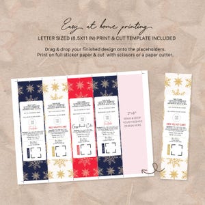 Editable Christmas Mini Cake Label Template | Mini Cake Label | Mini ...