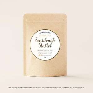 Dehydrated Sourdough Starter Label Template | Sourdough Starter Sticker ...