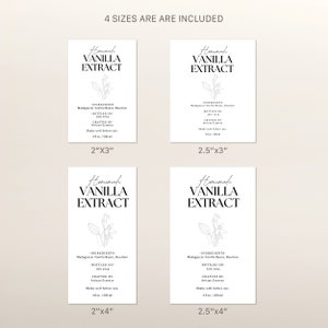 Homemade Vanilla Extract Labels | Vanilla Extract Label Template | Diy ...