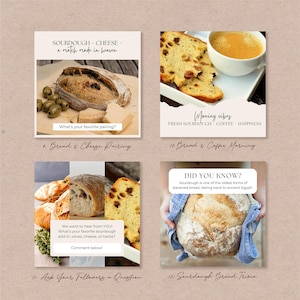 Bakery Instagram Post Templates | Sourdough Instagram Template ...