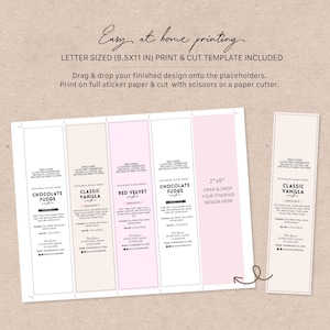 Editable Mini Cake Tin Label Template | Mini Loaf Baking Pan Label ...