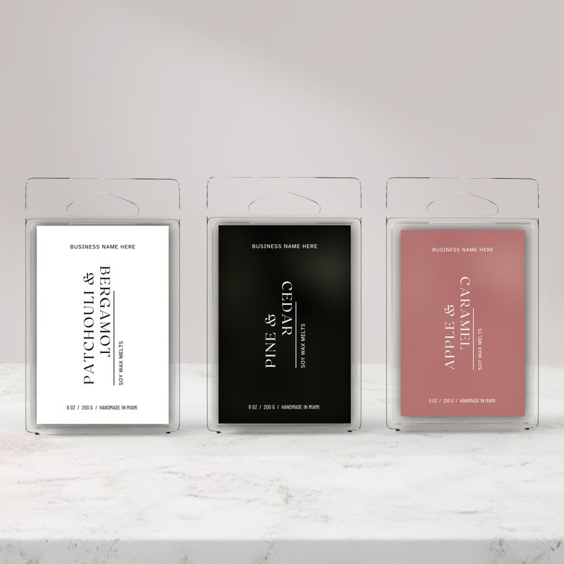 Editable Label Custom Wax Melt Label Template Boho Wax Melt Label ...