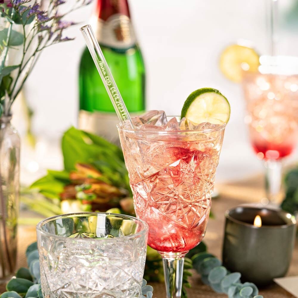 Wedding Favor Engraved Glass Straws With 10 Custom Guest Names - Etsy