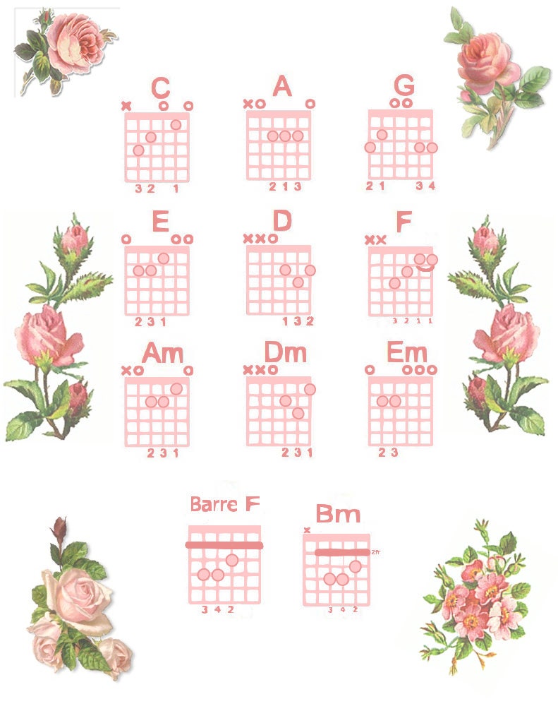 Flower Guitar Chords Chart - Etsy