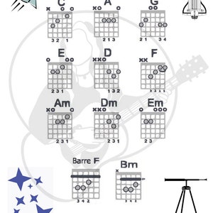 Space Guitar Chords Chart - Etsy