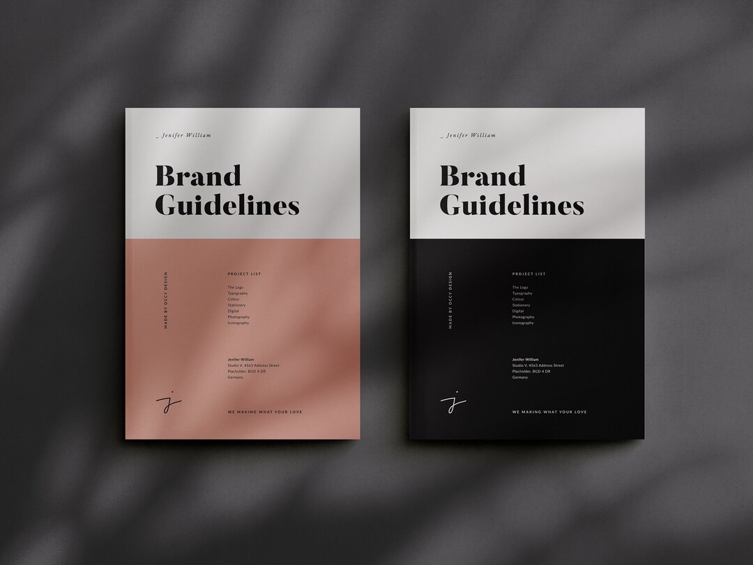 38-page Brand Guidelines Template: Adobe Indesign (A4 & US Letter) - Etsy