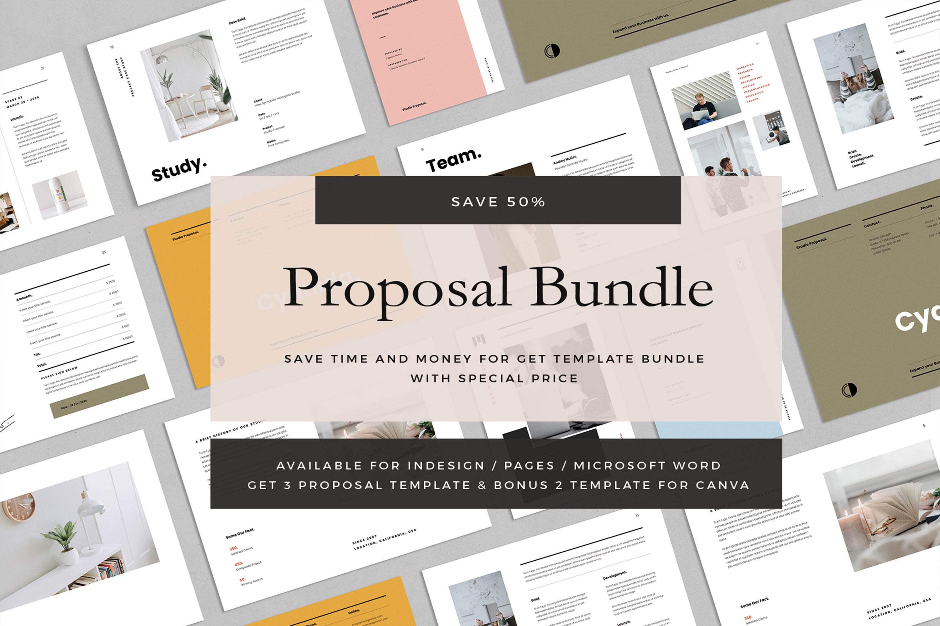 Proposal Bundle | Proposal Templates | Microsoft Word Proposal ...