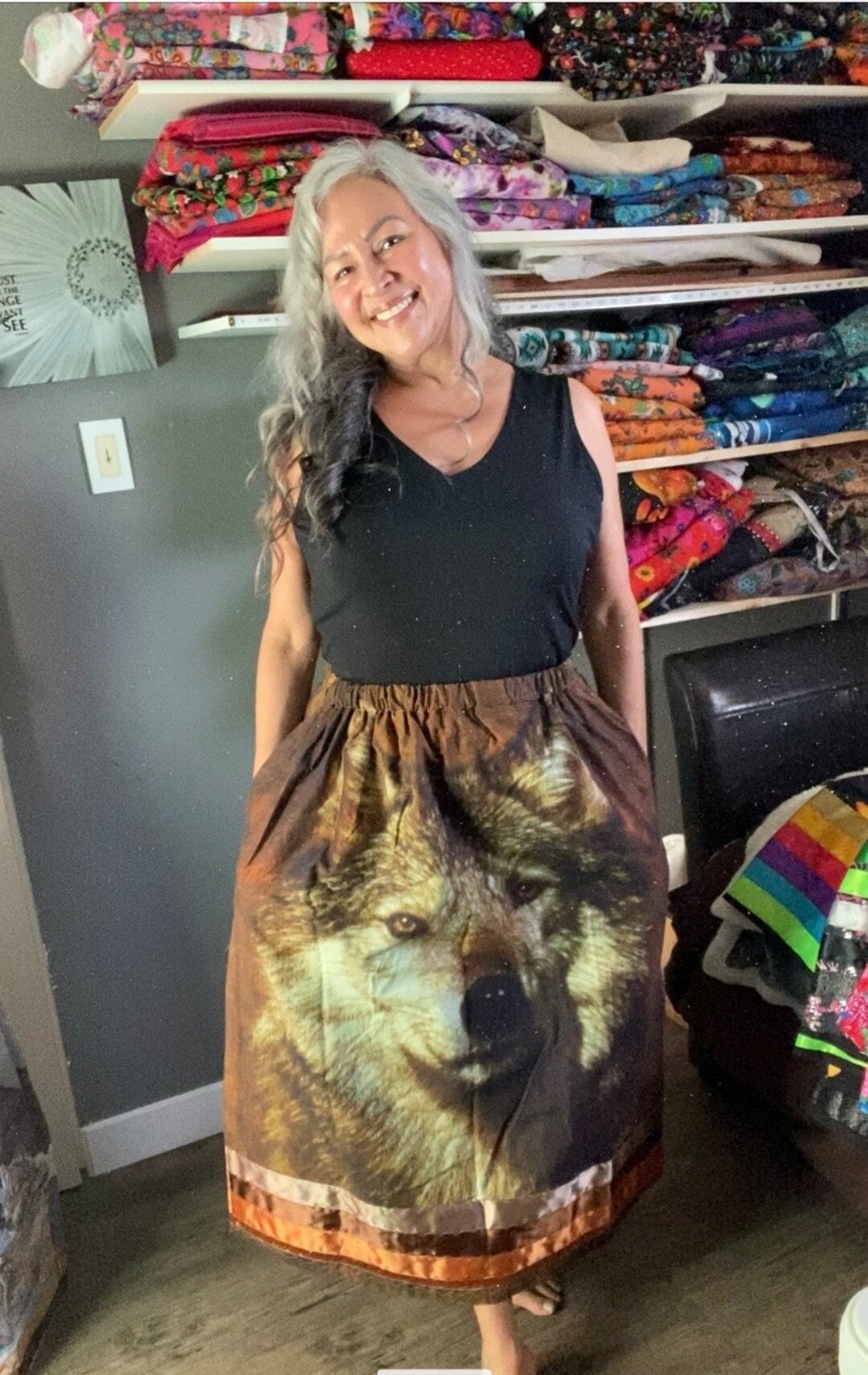 Wolf Ribbon Skirt - Etsy