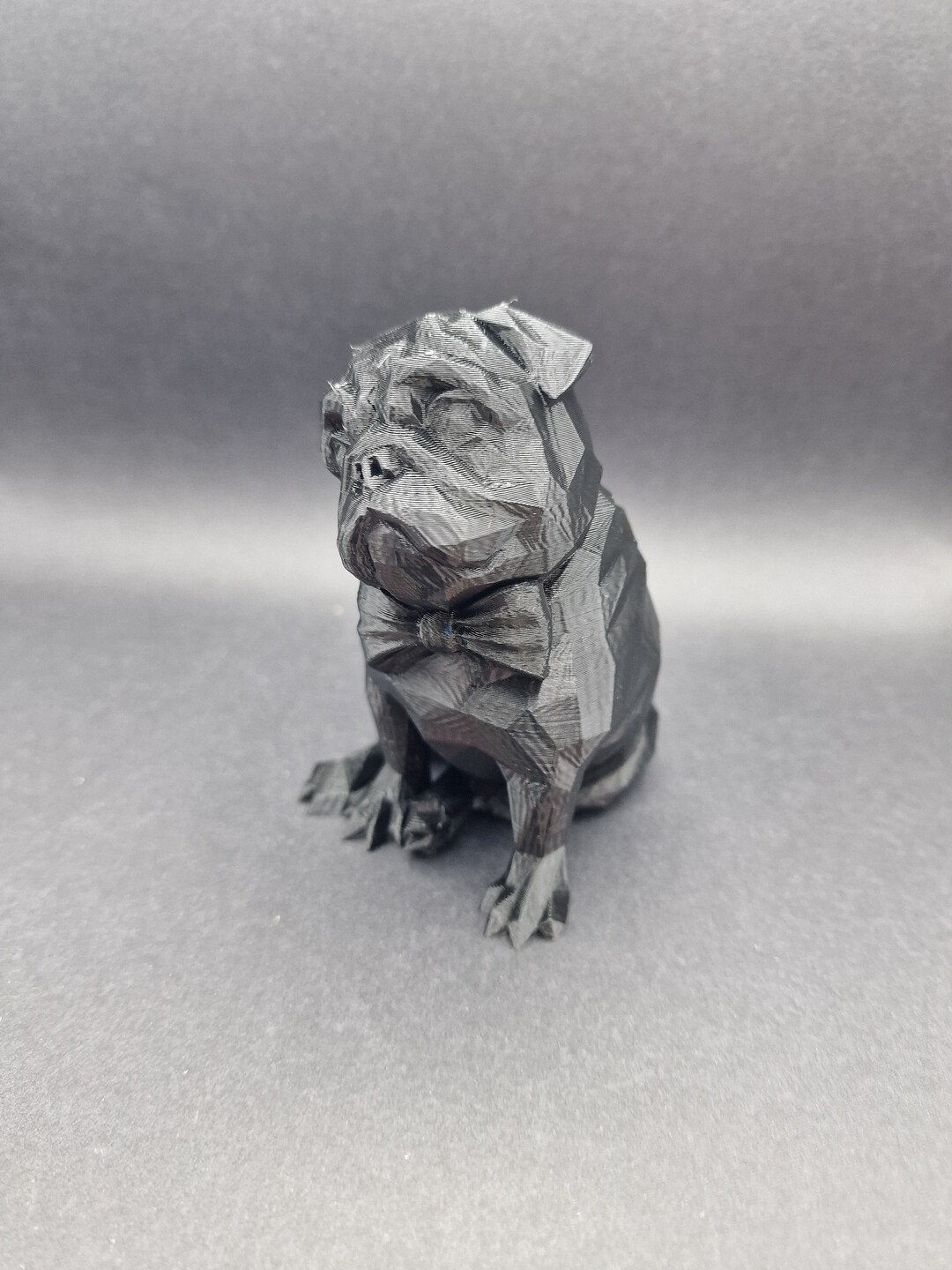 Pug Dog, Geometric, 3d Printed Dog, Dicky Bow - Etsy