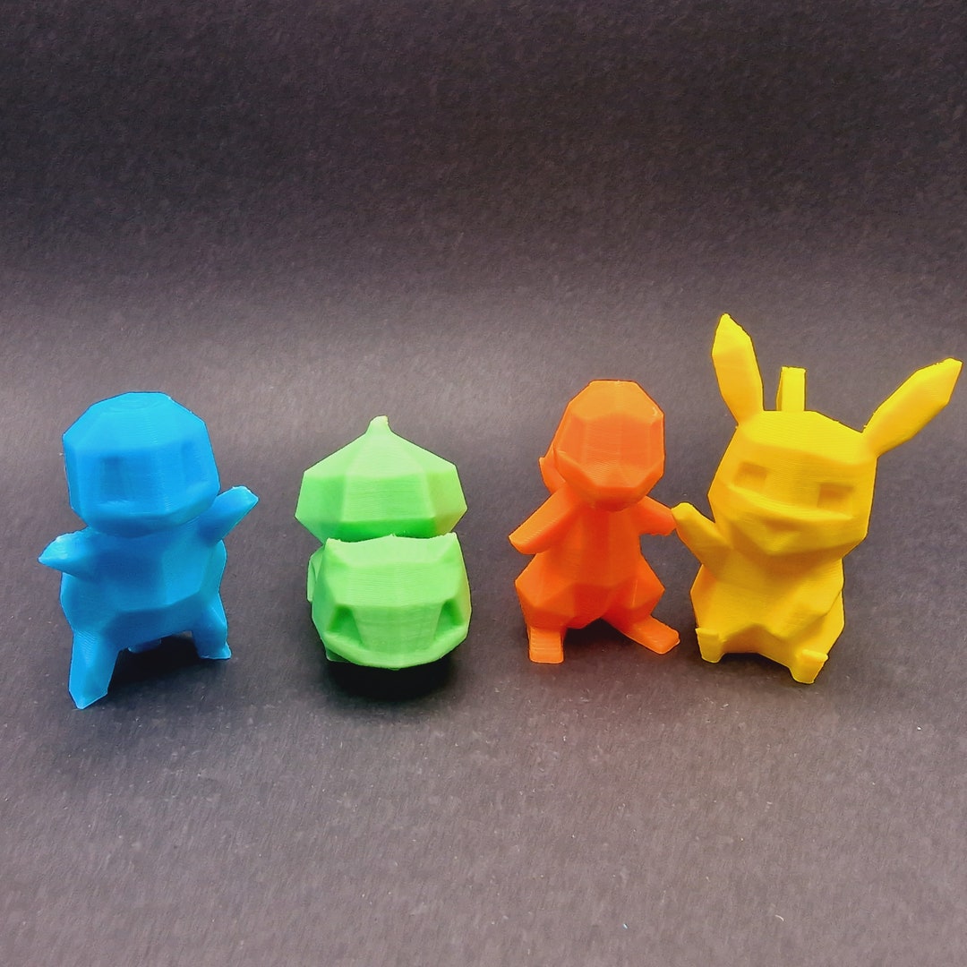 Pokemon, Gen 1, Gen 2, Pikachu, Bulbasuar, Squirtle, Charmander 3d ...