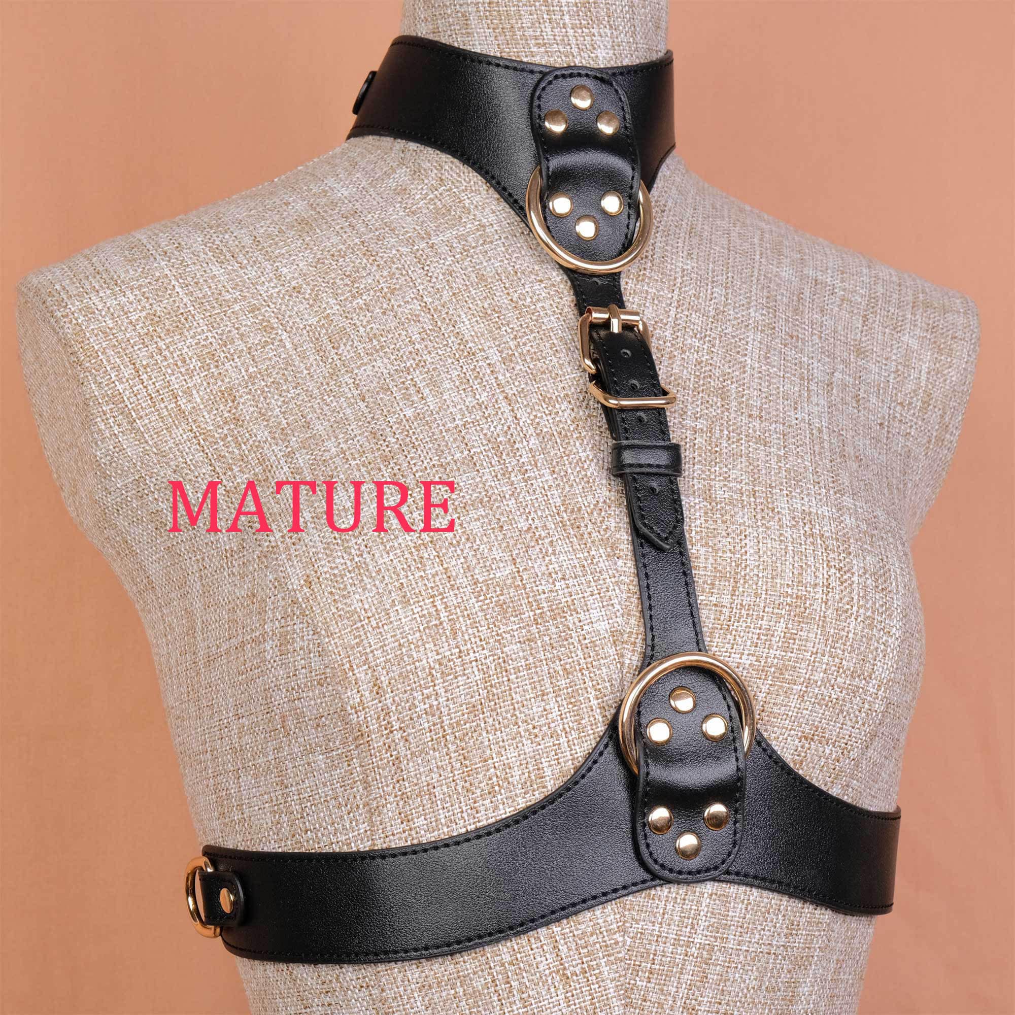 Women Top Body Harness/waist Harness/black Harness Lingerie/leather ...