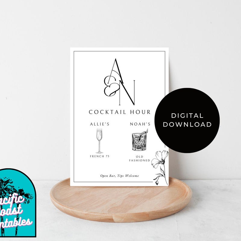 Cocktail Hour Sign - Etsy