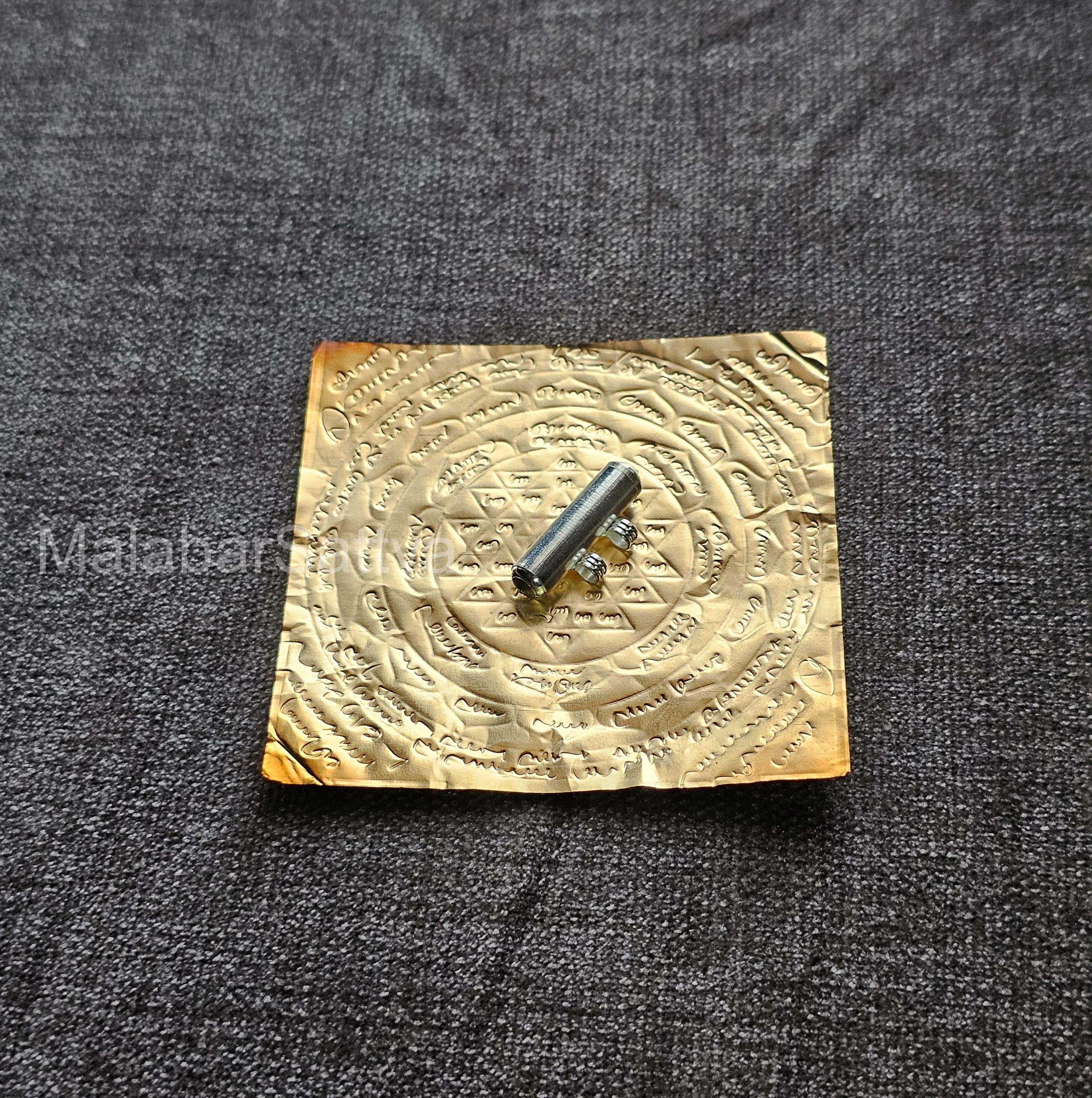 Shree Chakra Yantra - Handmade - 9 X 9 Cm - Thin Copper Sheet With ...
