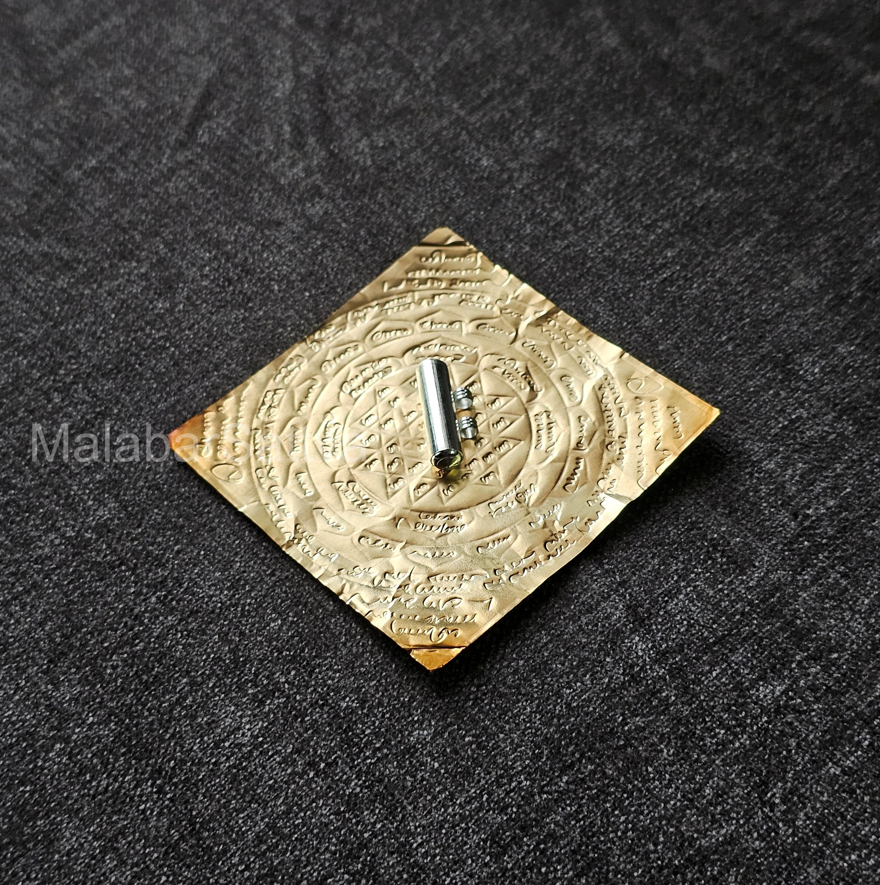 Shree Chakra Yantra - Handmade - 9 X 9 Cm - Thin Copper Sheet With ...