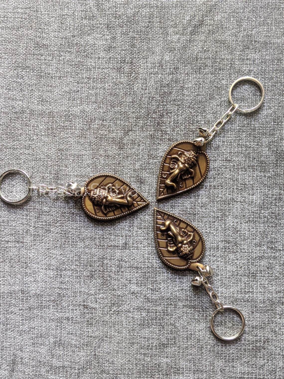 Set of 2 Shri Ganesha Keychain Ganapati Lord Ganesh Religious Keychain ...