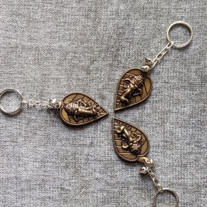 Set of 2 Shri Ganesha Keychain Ganapati Lord Ganesh Religious Keychain ...
