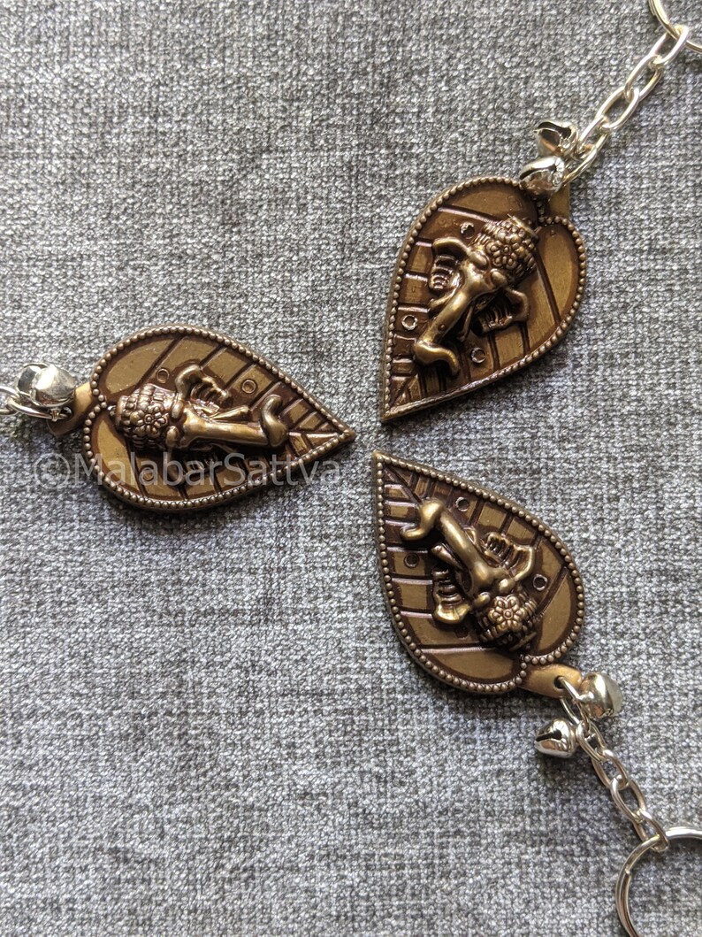 Set of 2 Shri Ganesha Keychain Ganapati Lord Ganesh Religious Keychain ...