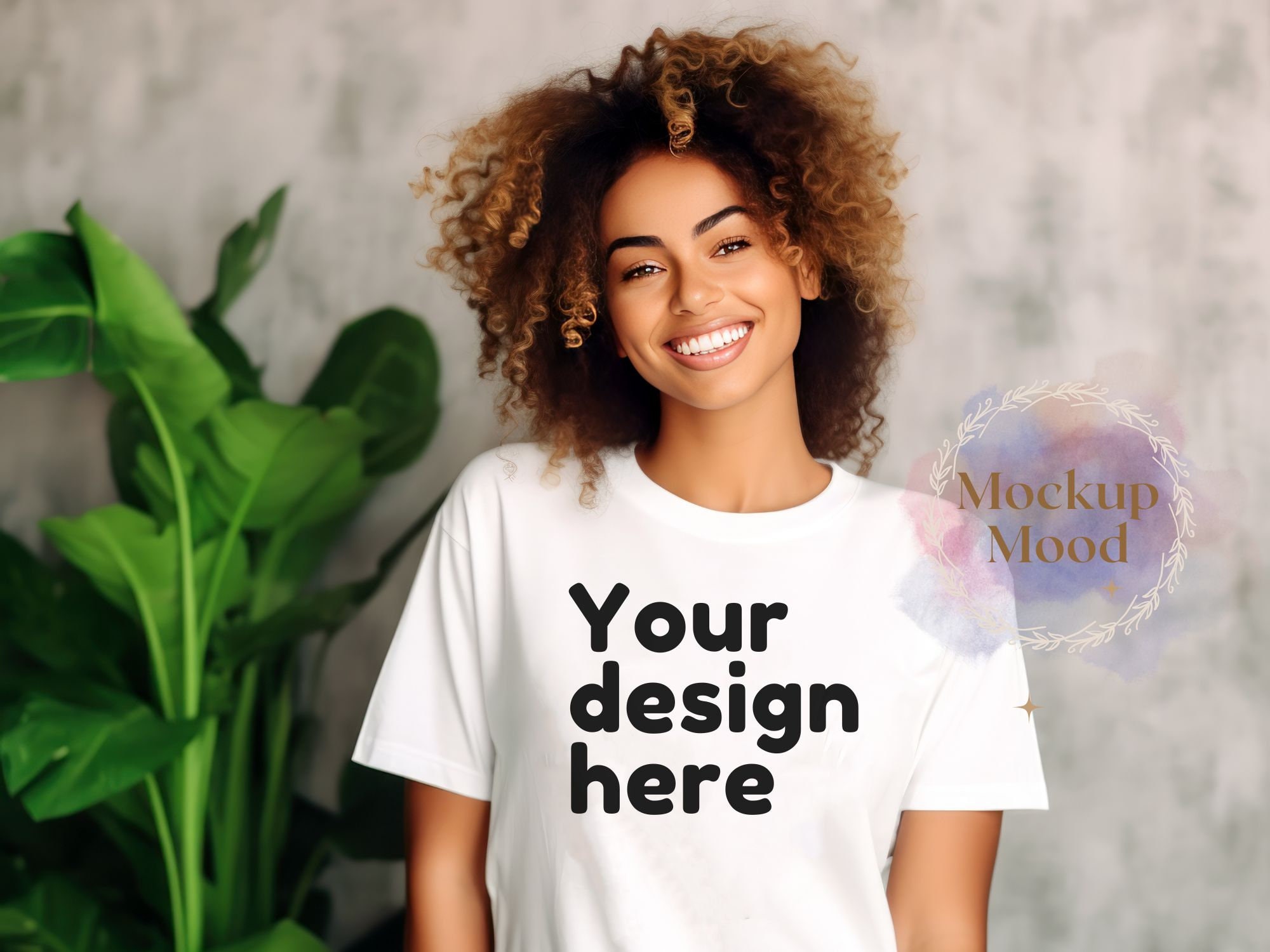 Bella Canvas White Shirt Mockup Woman Model T-shirt Mock up Frontal ...
