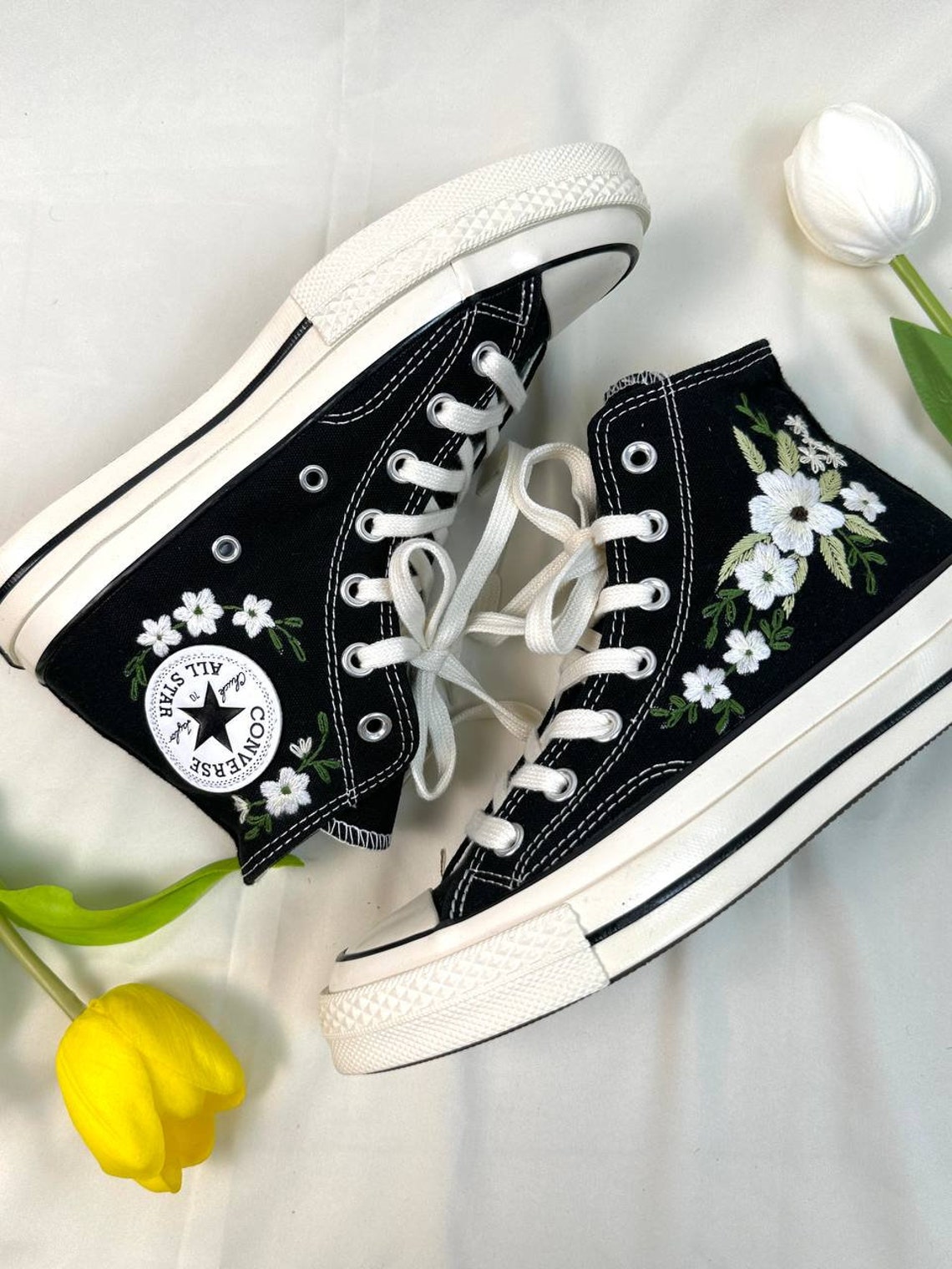 Embroidered Converse/wedding Converse/custom Converse White - Etsy