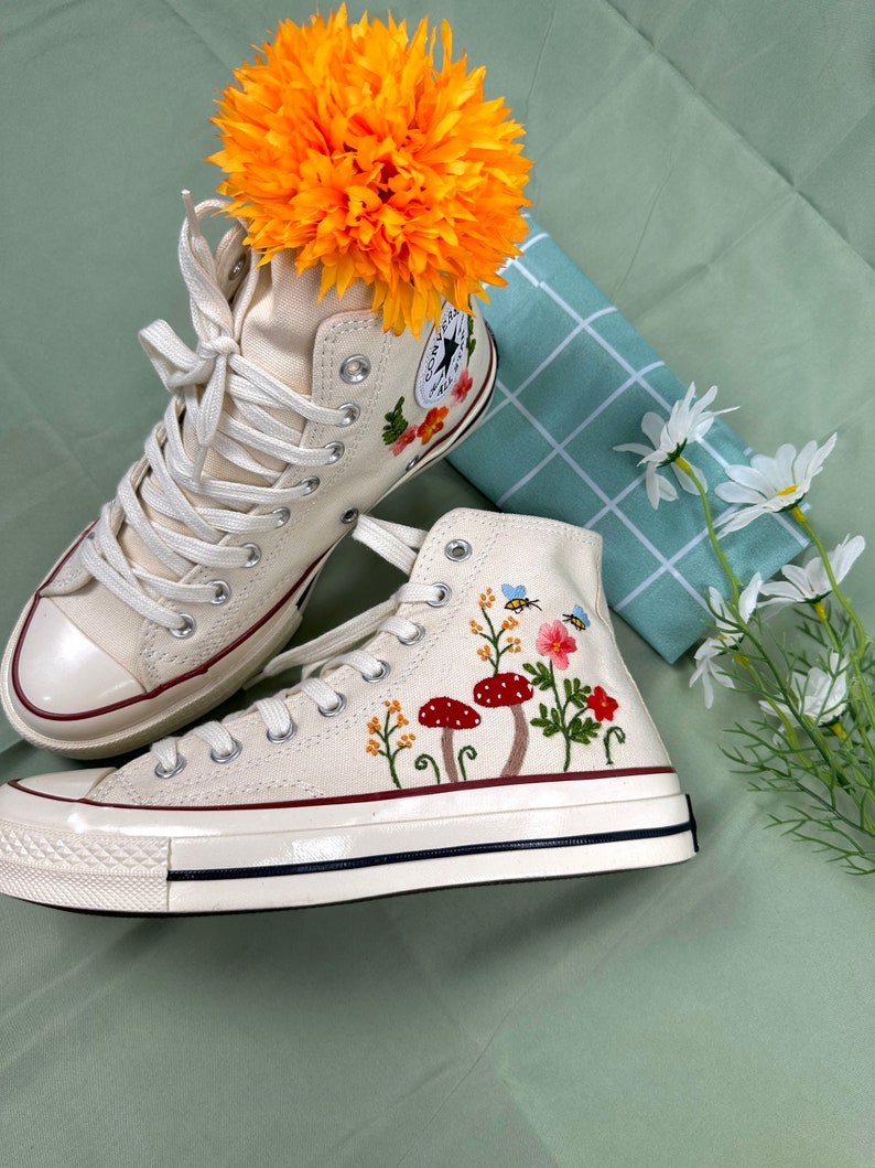 Embroidered Converse/custom Converse High Top Chuck Taylor - Etsy