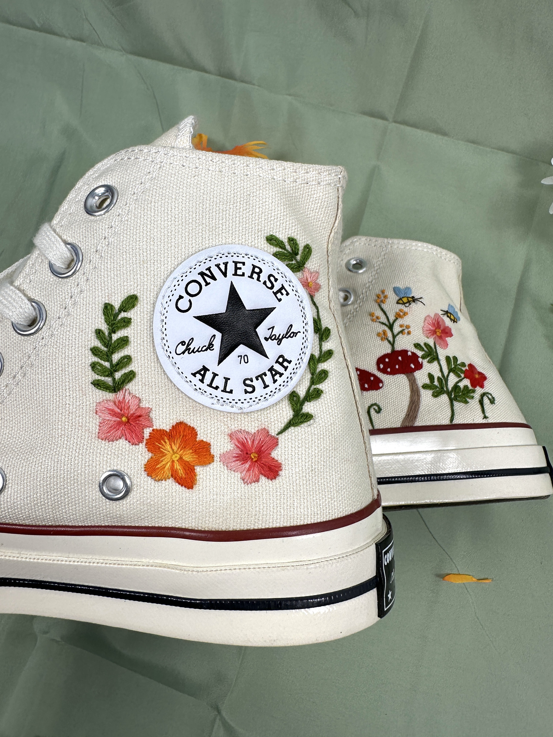 Embroidered Converse/custom Converse High Top Chuck Taylor - Etsy