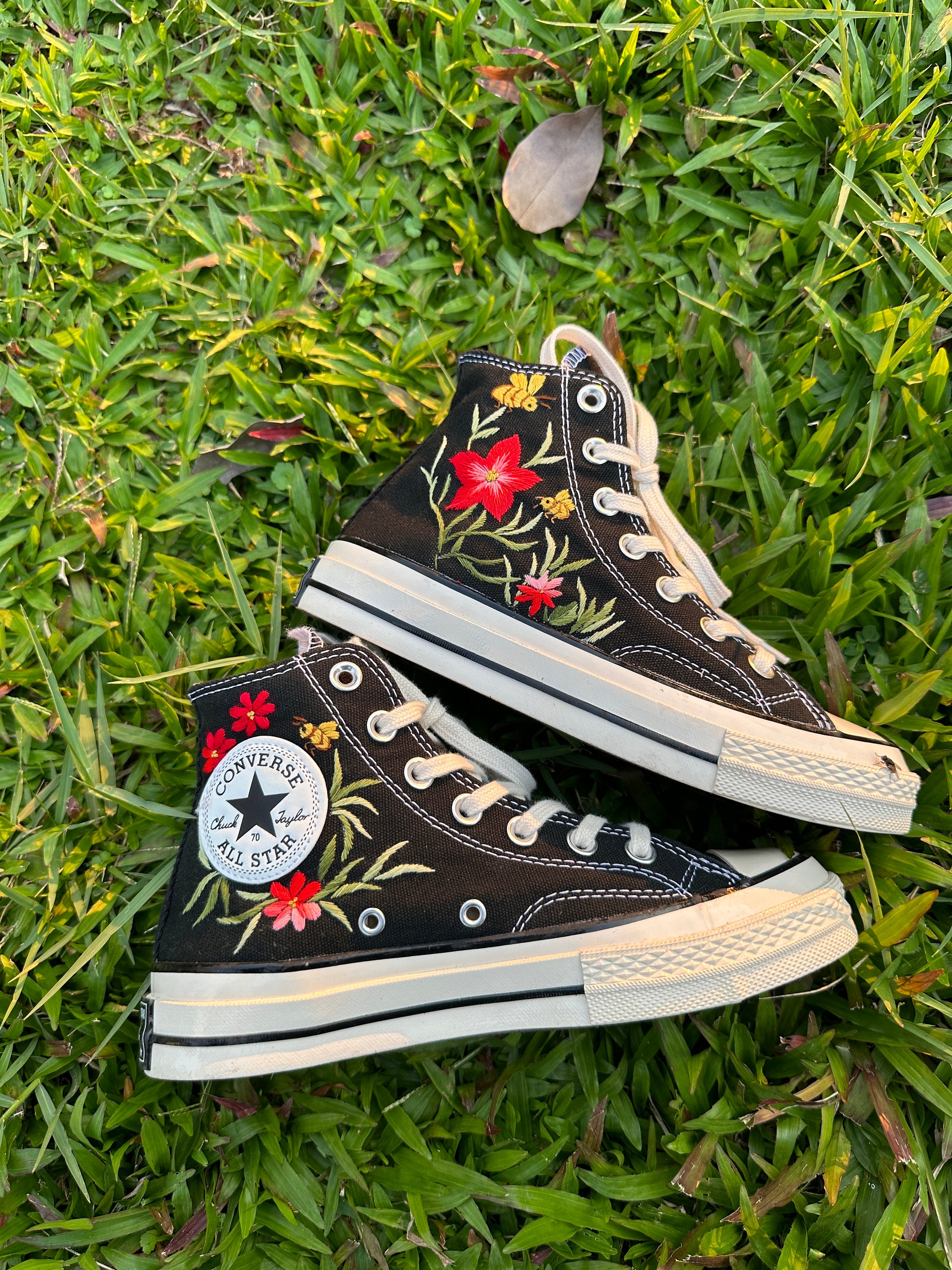 Embroidered Converse/converse High Top/custom Embroidery /converse ...