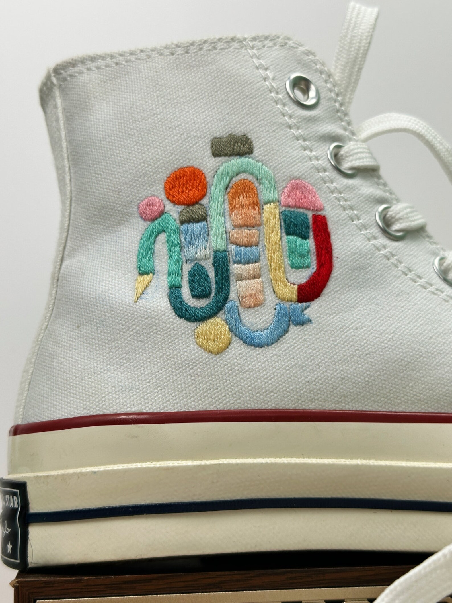 Custom Converse Embroidered Chuck Taylor 1970s/ White Converse High ...