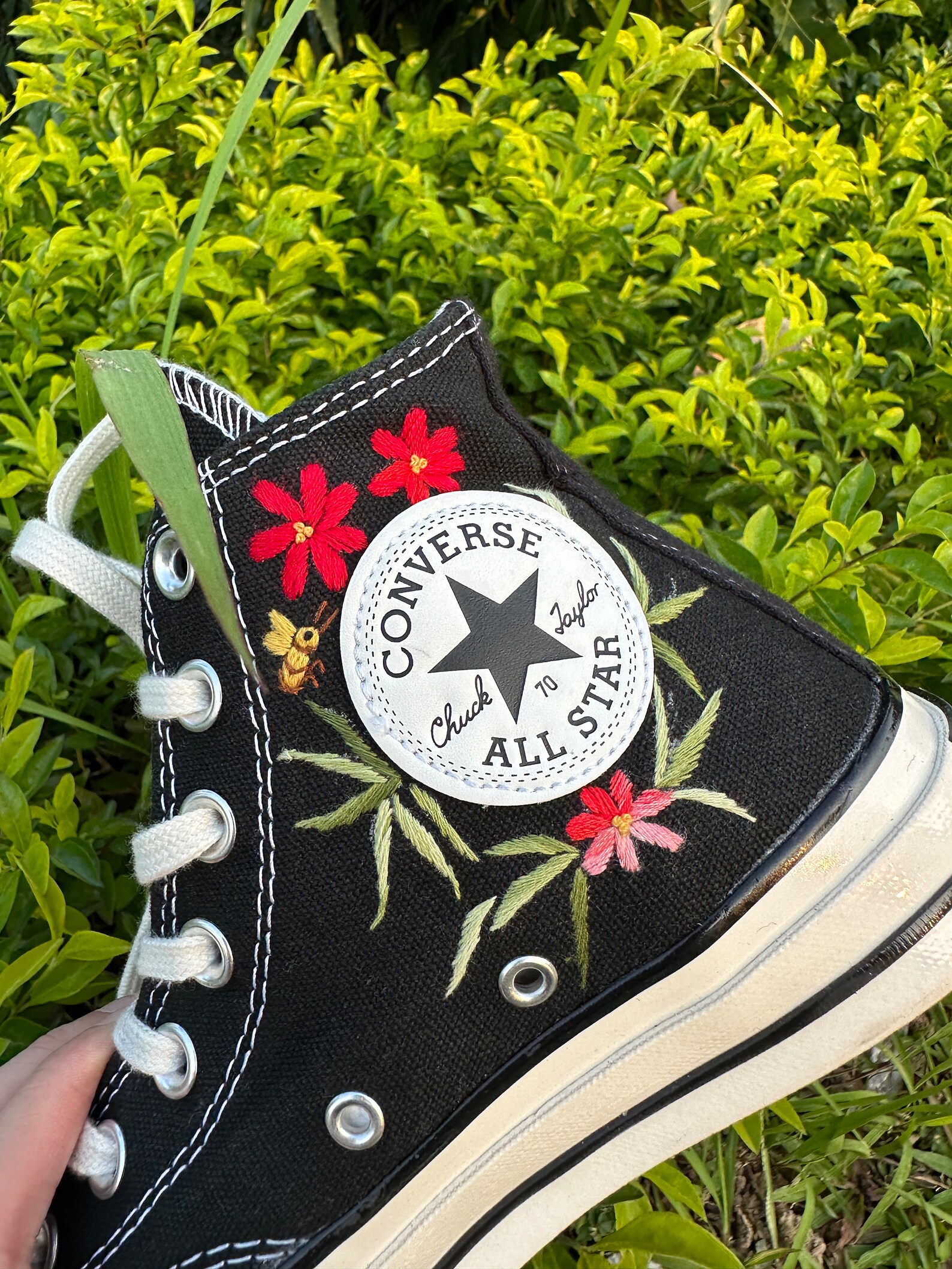Embroidered Converse/converse High Top/custom Embroidery /converse ...
