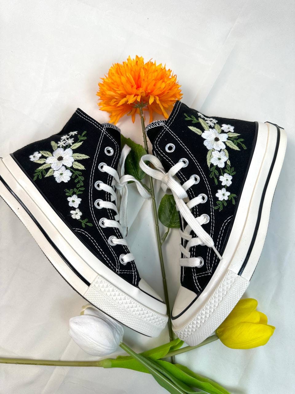 Embroidered Converse/wedding Converse/custom Converse White - Etsy