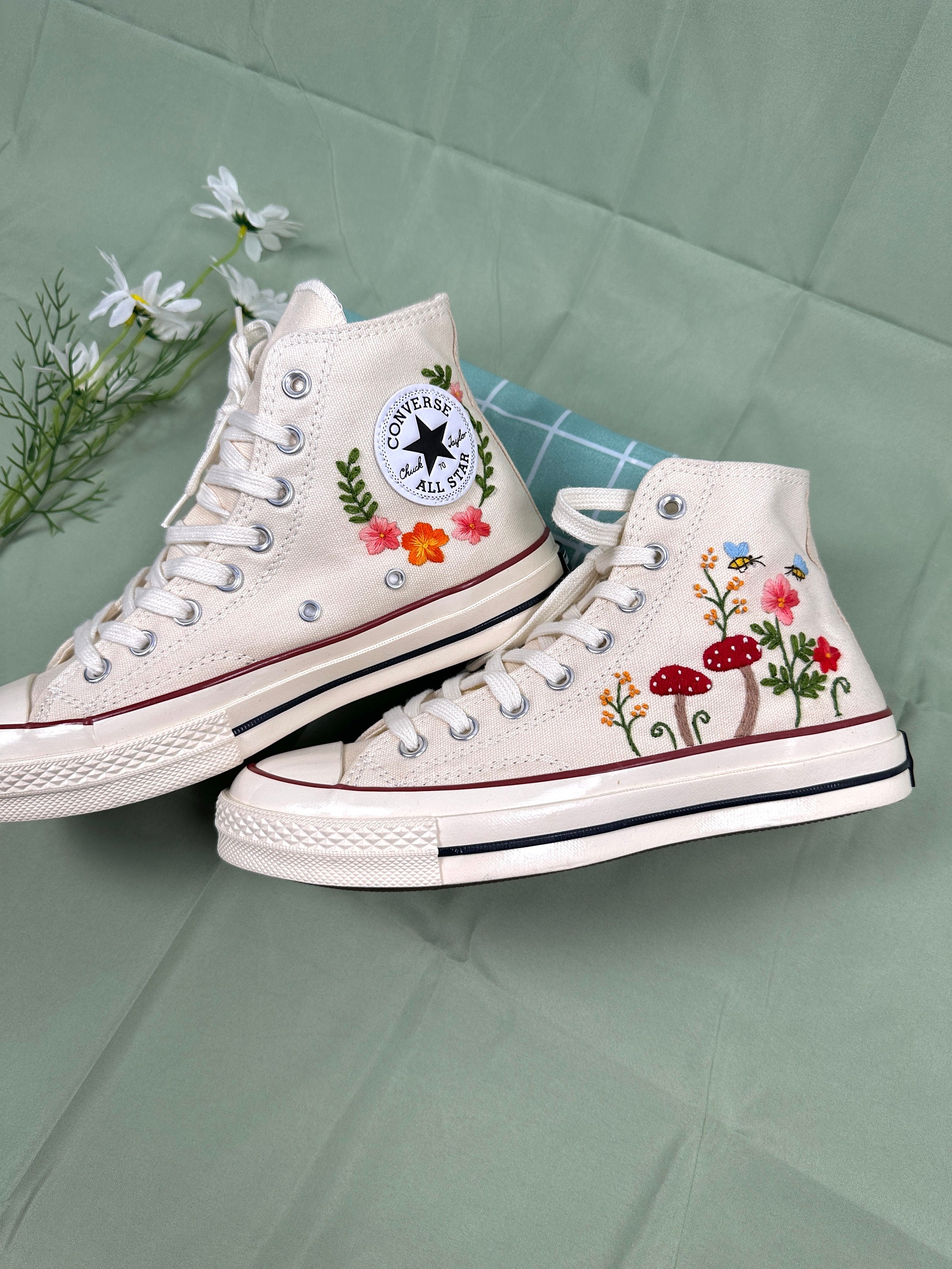 Embroidered Converse/custom Converse High Top Chuck Taylor - Etsy