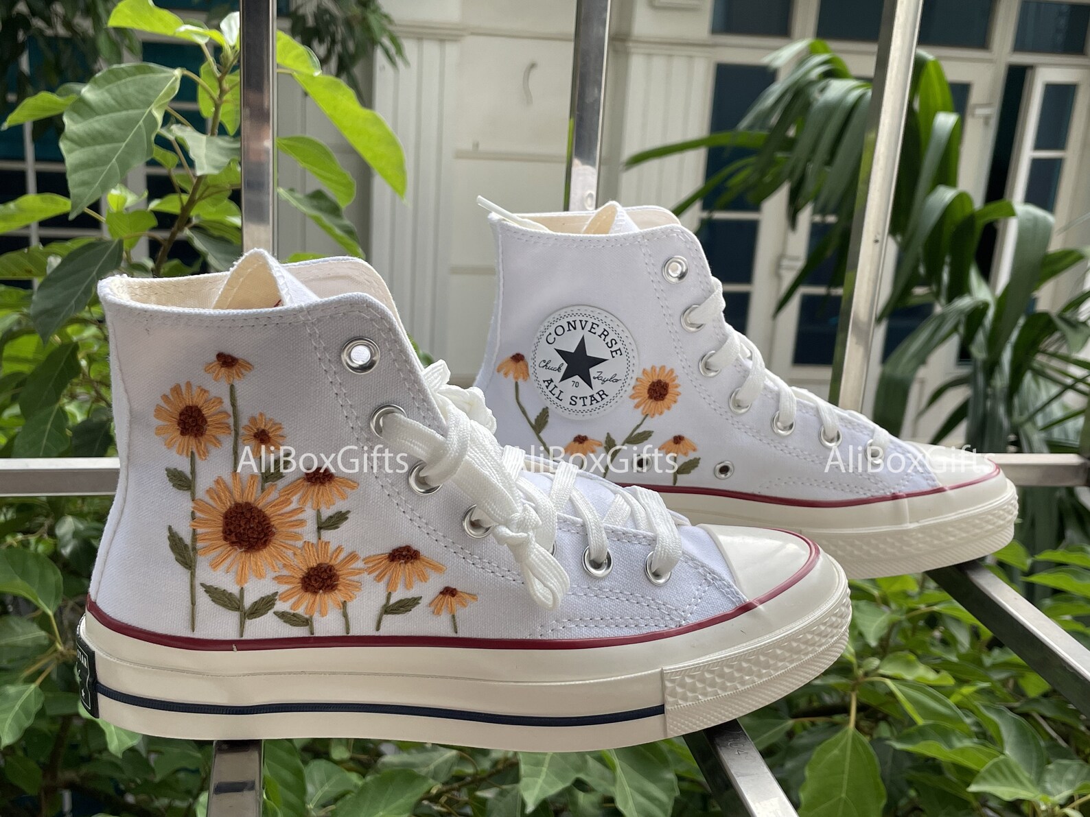 Embroidered Converse/converse High Tops/custom Converse Chuck Taylor ...