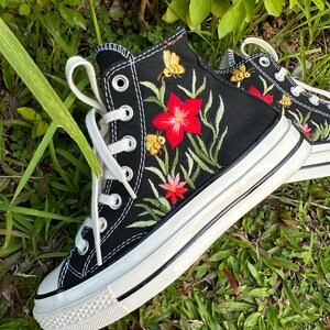 Embroidered Converse/converse High Top/custom Embroidery /converse ...