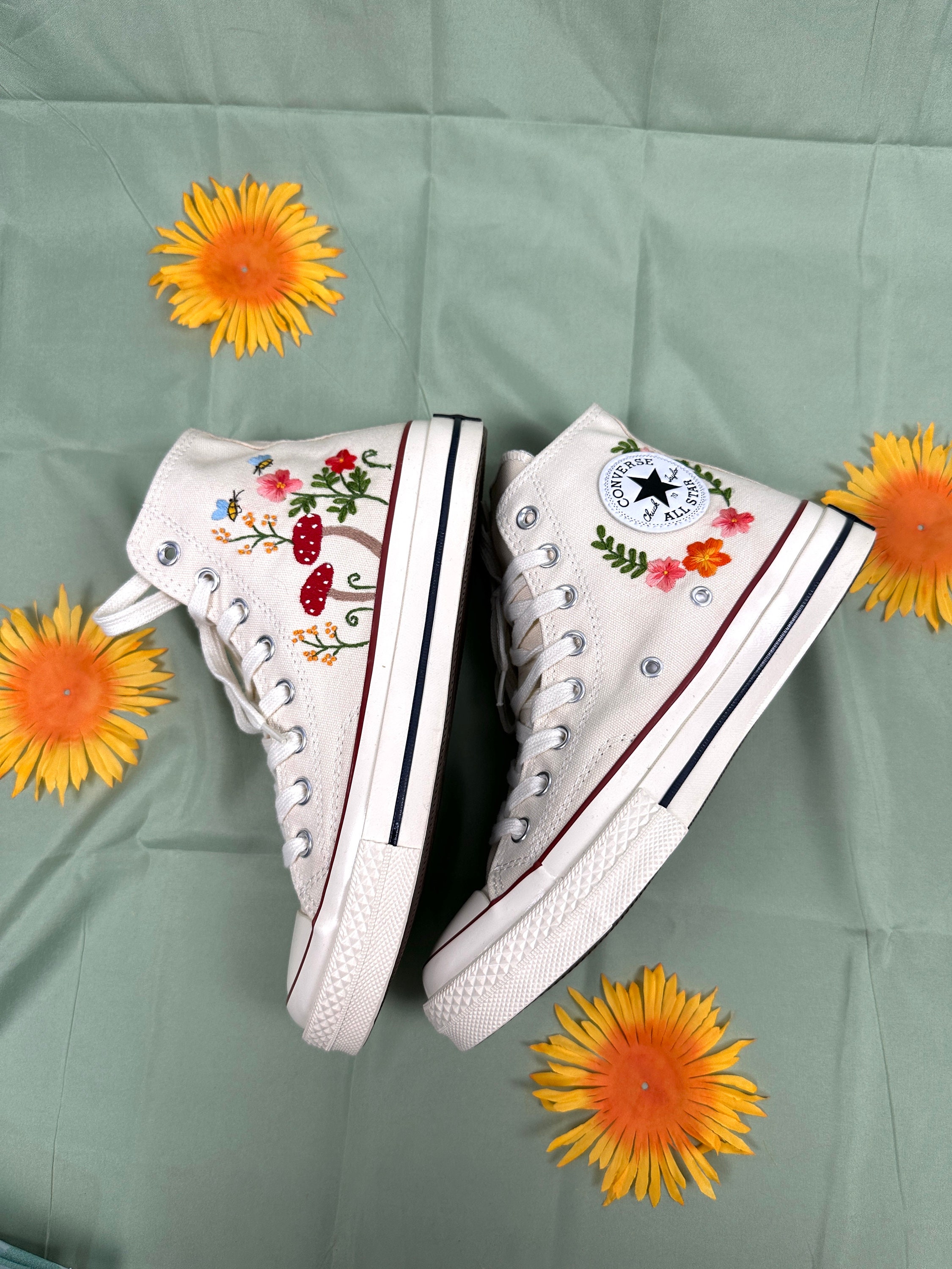 Embroidered Converse/custom Converse High Top Chuck Taylor - Etsy