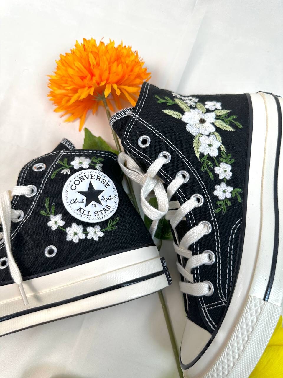 Embroidered Converse/wedding Converse/custom Converse White - Etsy
