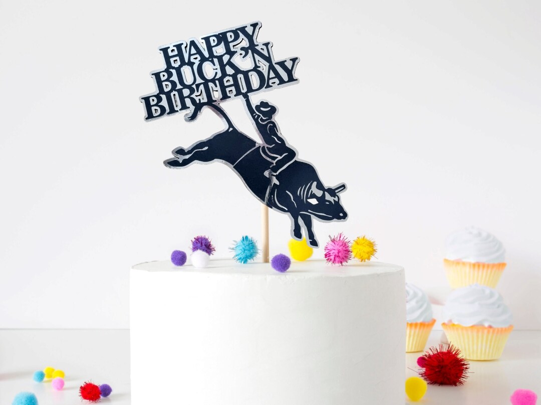 Cowboy Rodeo Birthday Cake Topper Birthday Gifts for Him Country ...