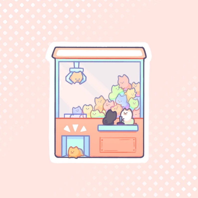 Cat Claw Machine Die Cut Sticker / Laminated Weatherproof - Etsy