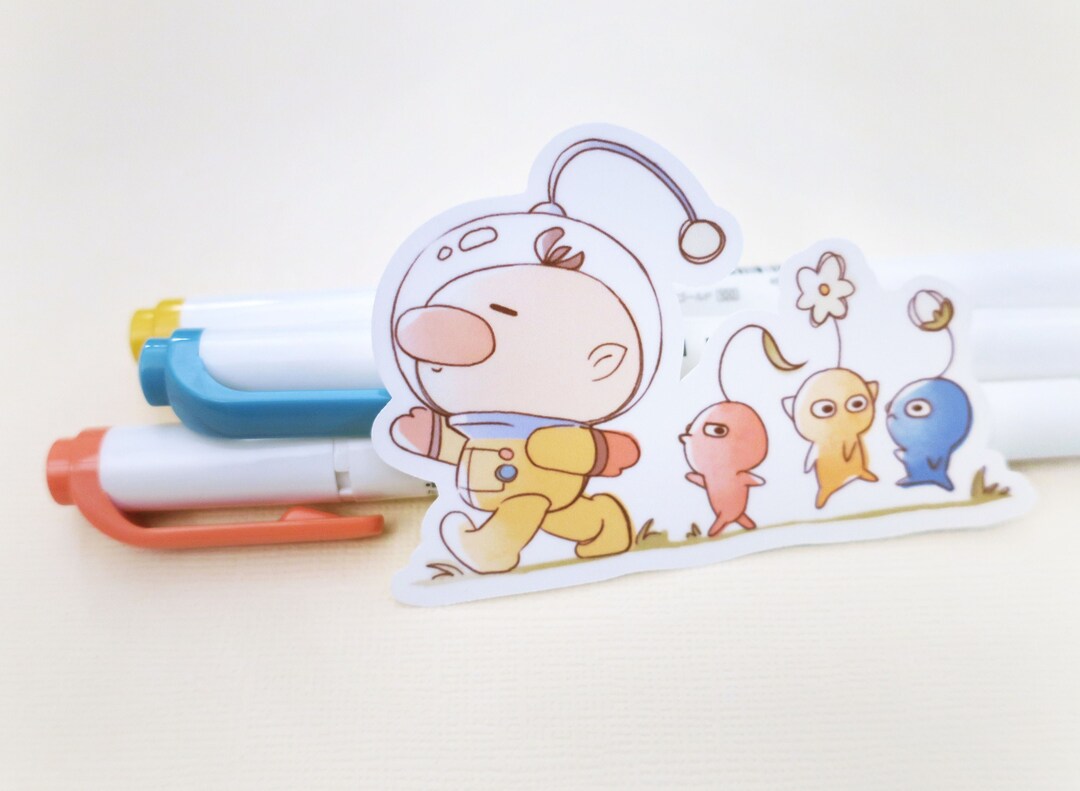 Olimar Pikmin Laminated Weatherproof Sticker / Cute Game Die Cut ...