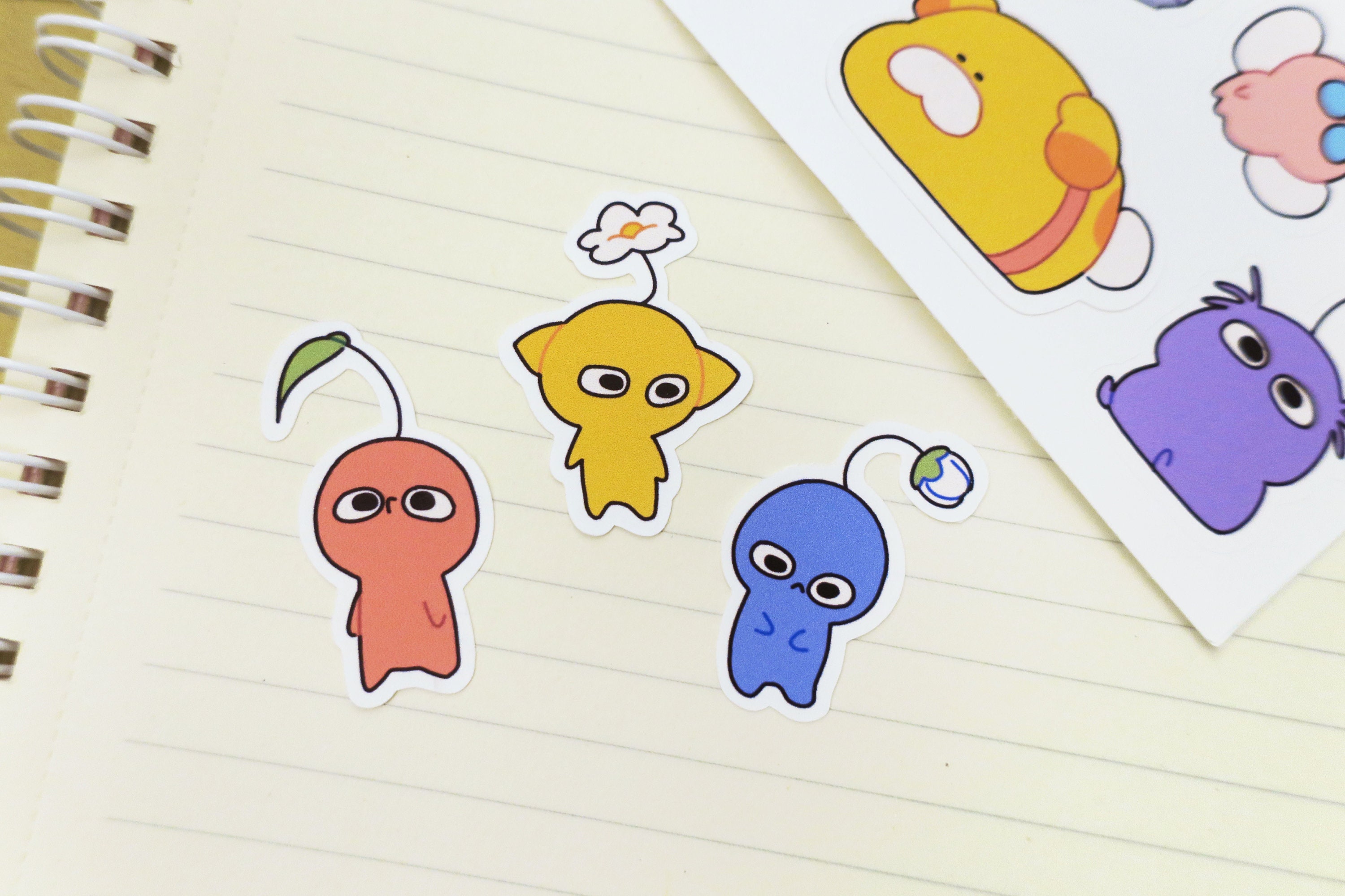 Pikmin Cute Sticker Sheet / Chibi Game Stickers / Weatherproof - Etsy